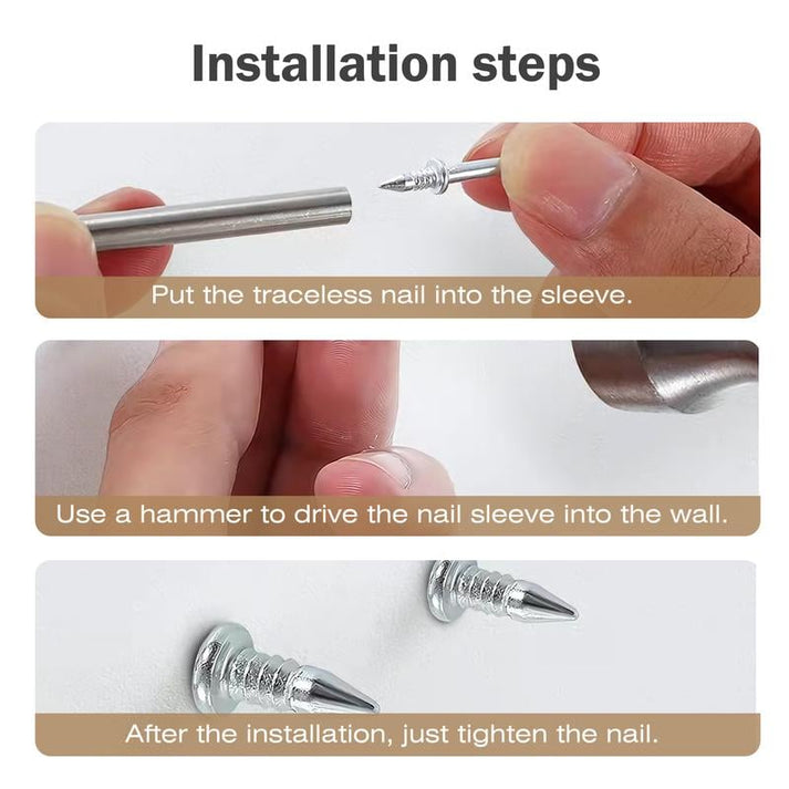 🔥100/200 Counts Double-Headed Skirting Thread Seamless Nail Non Marking ...